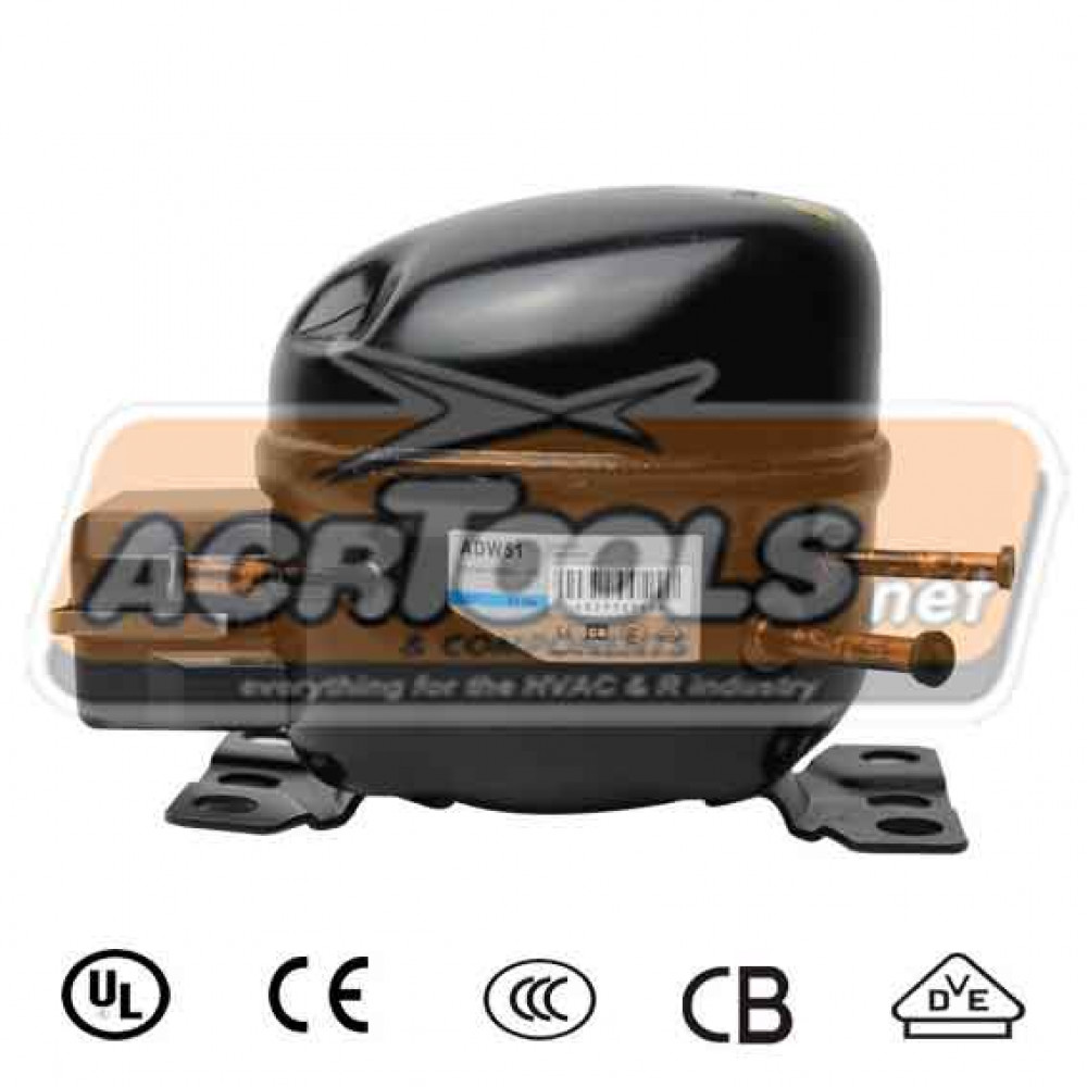 For R134a : Domestic Compressor ADW51, 1/8ΗΡ, R134a, LOW,