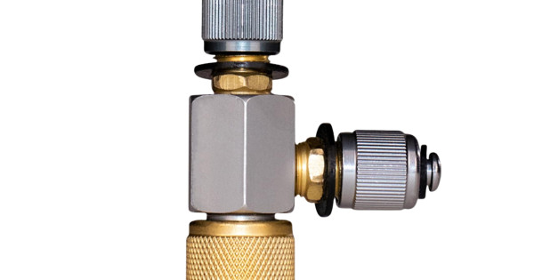 Brass flare Tee : MegaSeal Low-Loss Charging T-Fitting 1/4 ...
