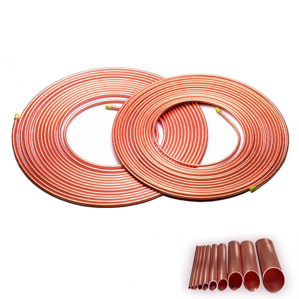 Coils & Straight copper pipe naked in inch 4m long