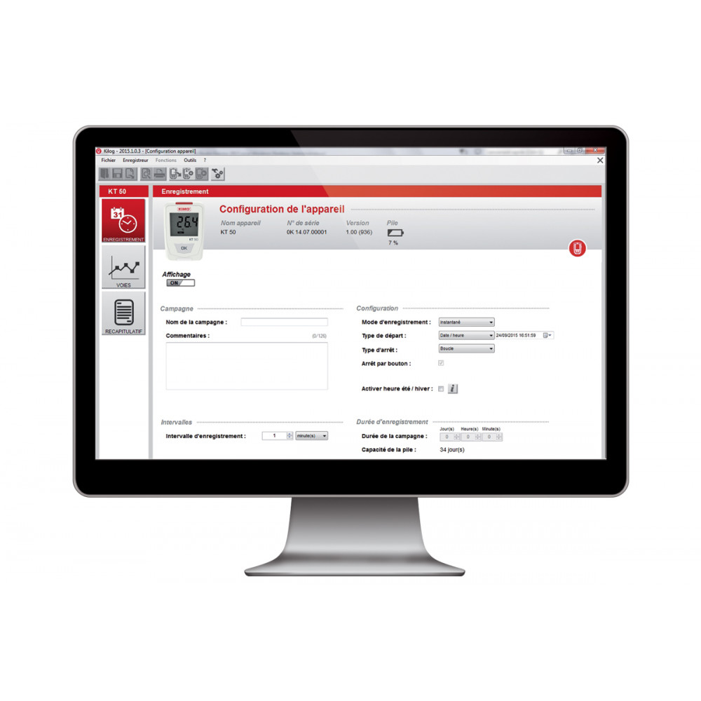Dataloggers accessories : Kimo datalogger software series ...