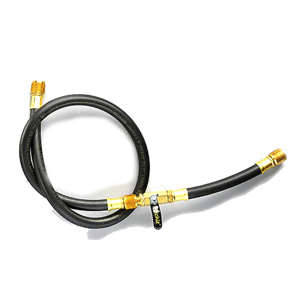 With Ball Valves : REFRIGERANT CHARGING HOSE 1m, 3/8