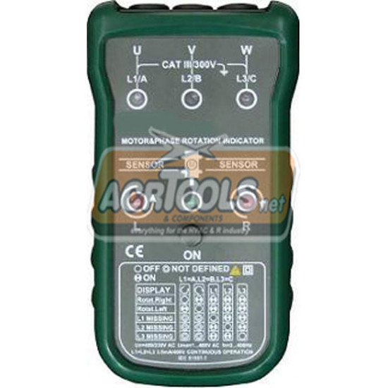 PHASE METER - PHASE DETECTORS : Motor Phase Rotation Indicator ...