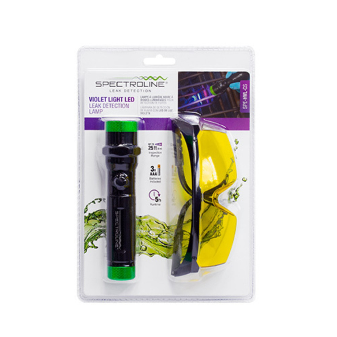 UV Dyes : UV LED LEAK DETECTION LAMP SPE-HVL-CS SPECTROLINE
